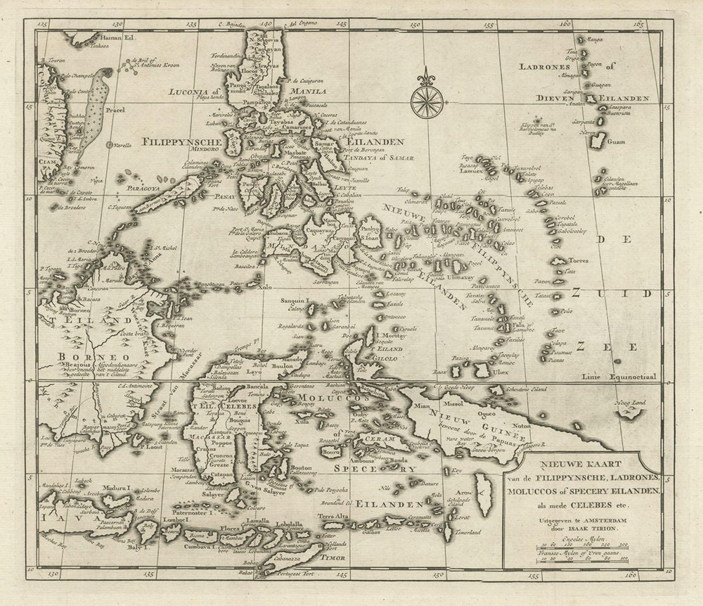 Map of the Philippines and Part of Indonesia Spice Islands, 1744 for ...