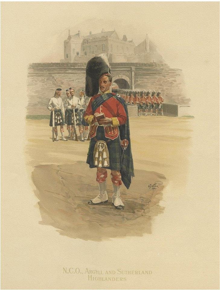 Argyll and Sutherland Highlanders from Scotland, 1902, Paper for sale ...