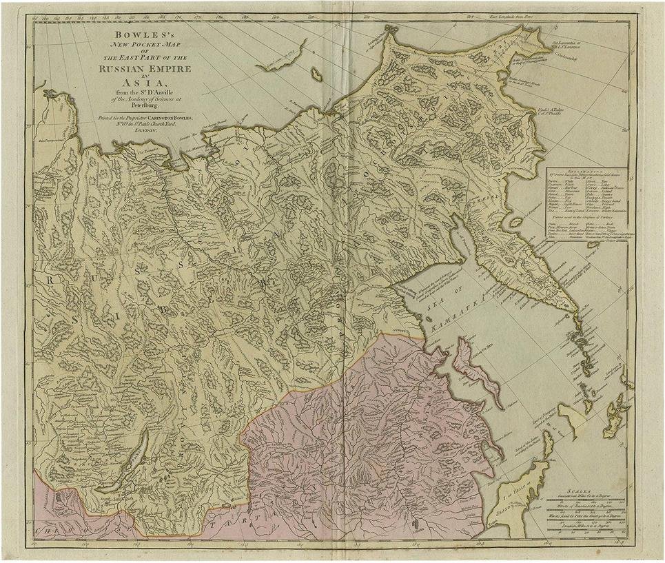 Large and Detailed Map of the Russian Empire in Asia, 1780 for sale at ...