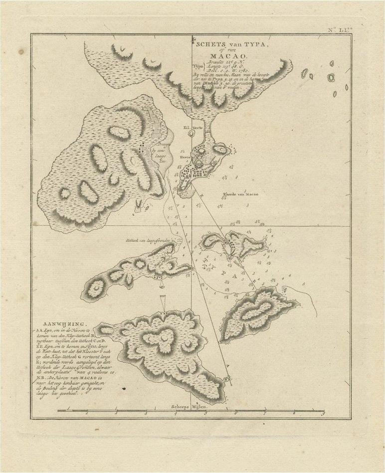 Antique Map of Macao and Surroundings by Captain Cook, 1803 for sale at ...