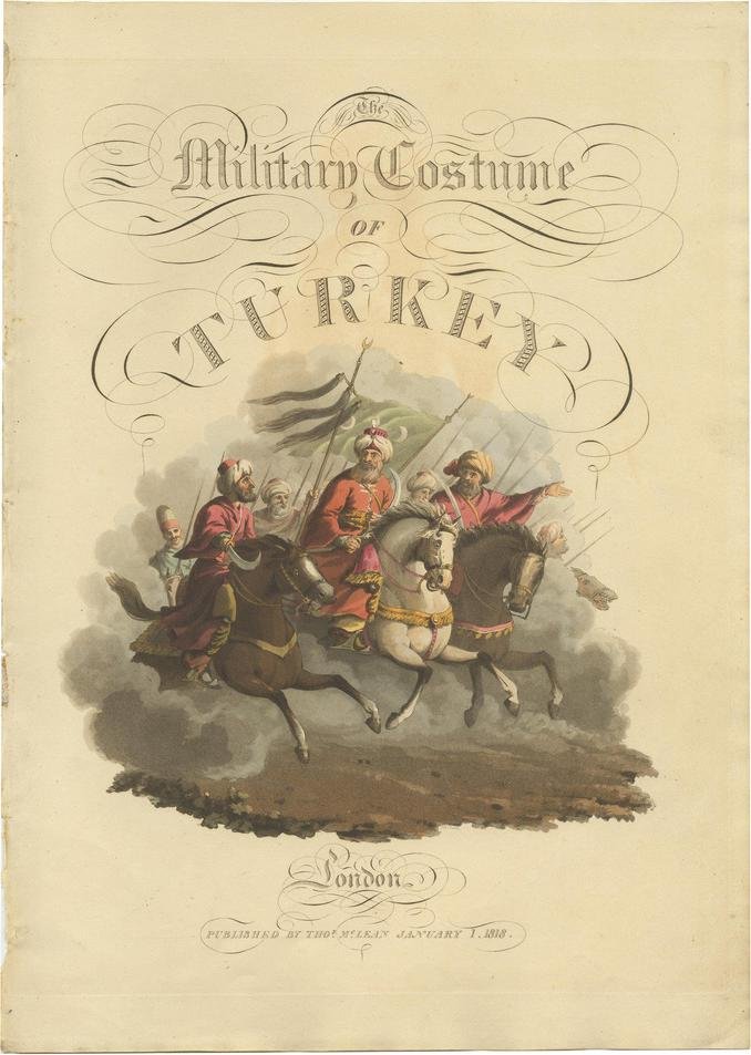 Military Costume of Turkey, 1818, Paper for sale at Pamono