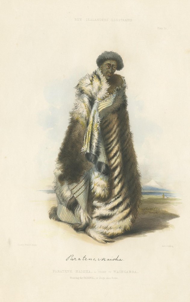 Angas, Illustration of Paratene Wearing the Parawai, 1847, Print for ...