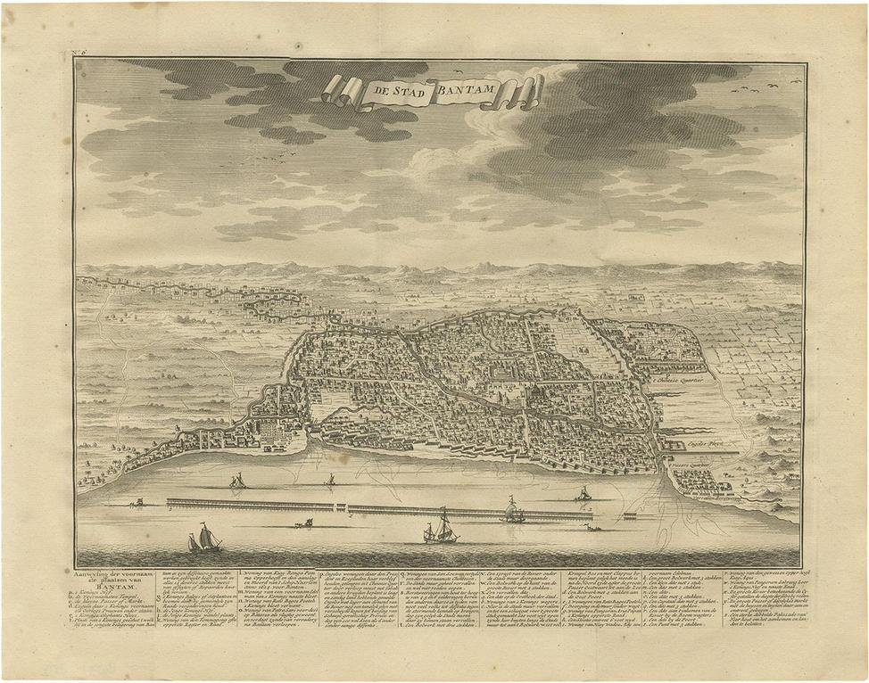 Valentijn, Illustration of Bantam or Banten, Java, Indonesia, 1726 ...