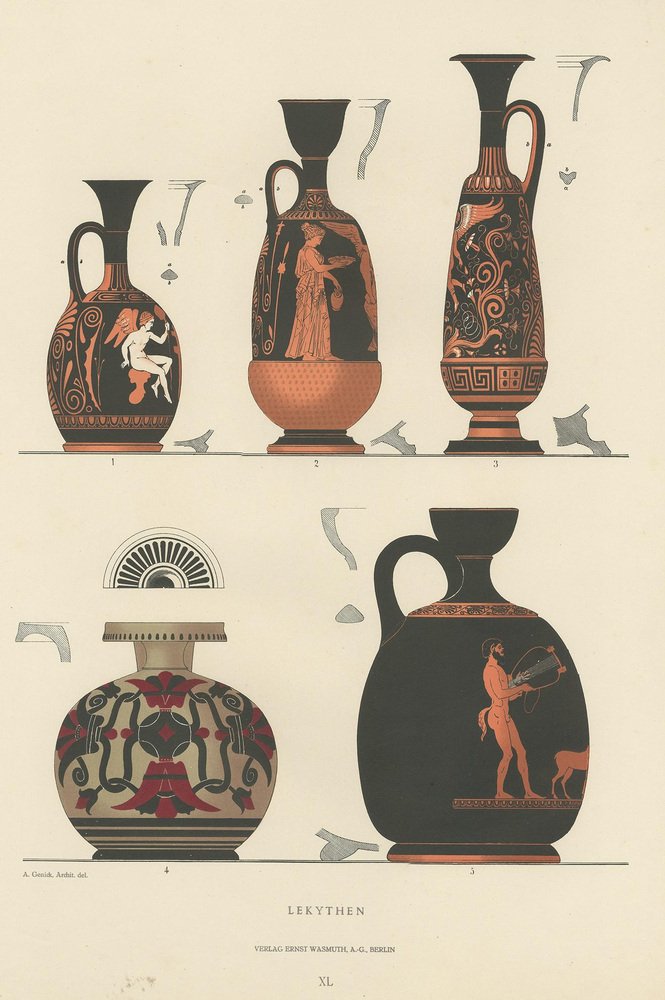 Genick, Greek Ceramics Lekythen, 1883, Paper for sale at Pamono