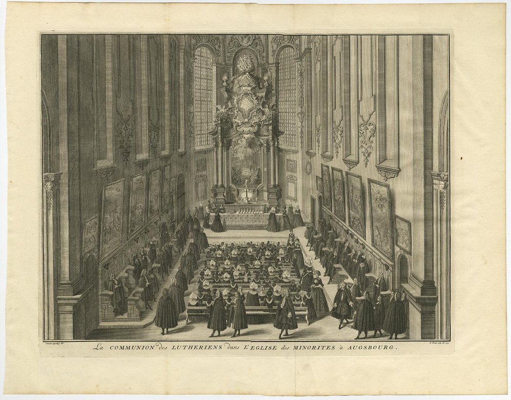 The Communion of the Lutherans in the Minorite Church in Augsburg, 1730 ...
