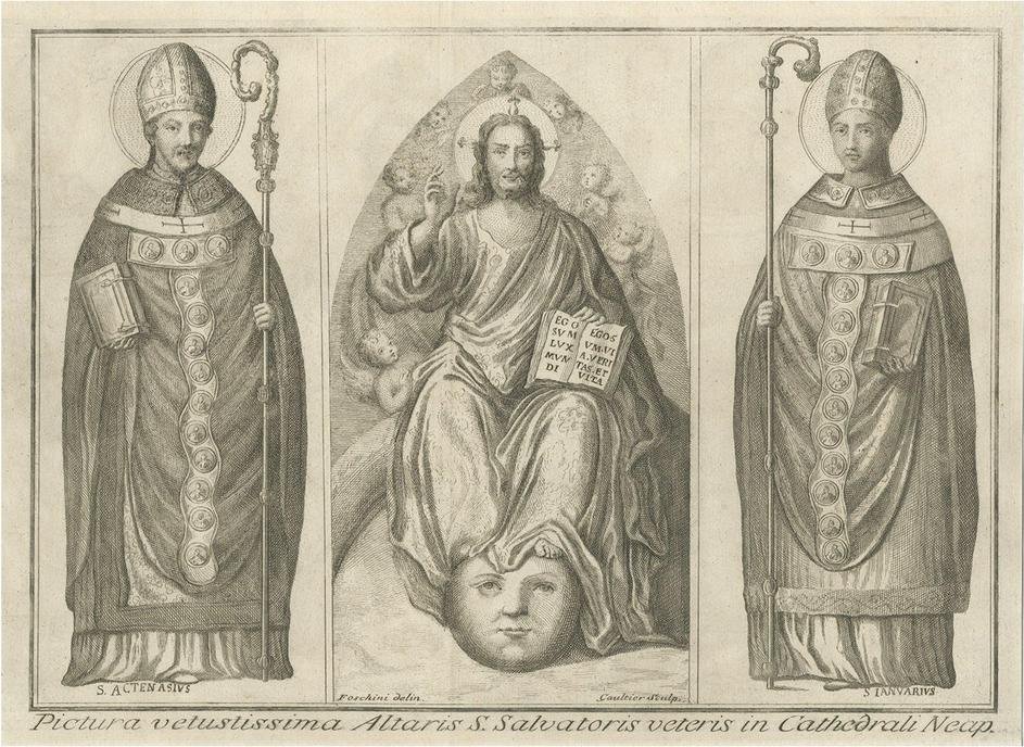 Gaultier, Religious Illustration of God the Father with S. Actenasius ...