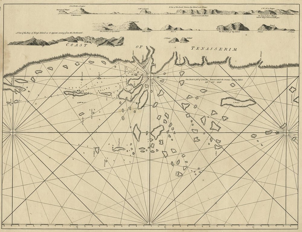 Sea Chart of the Tenasserim Area, 1790, Paper for sale at Pamono