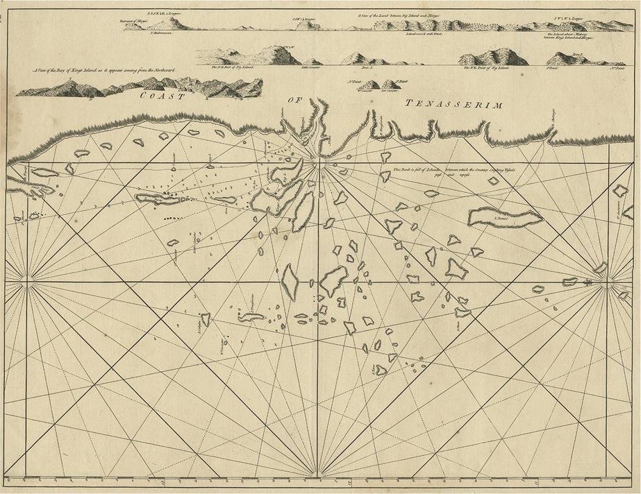 Sea Chart of the Tenasserim Area, 1790, Paper for sale at Pamono