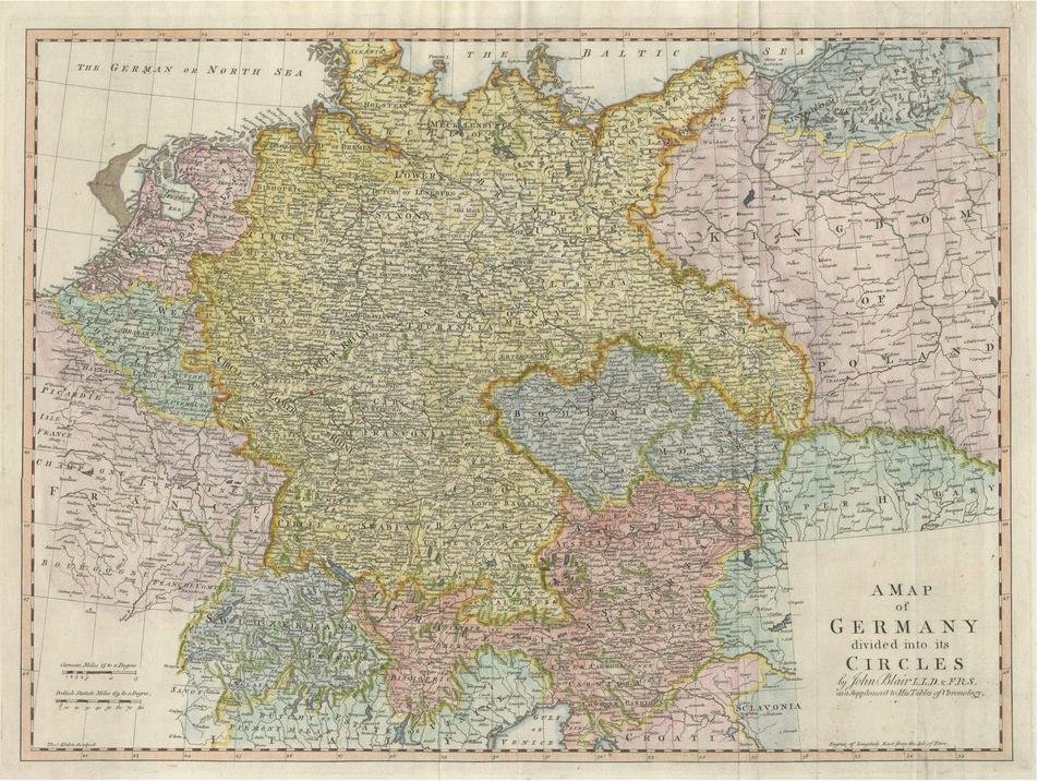 Large Antique Map of the German Empire for sale at Pamono