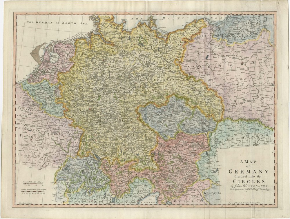 Large Antique Map of the German Empire for sale at Pamono