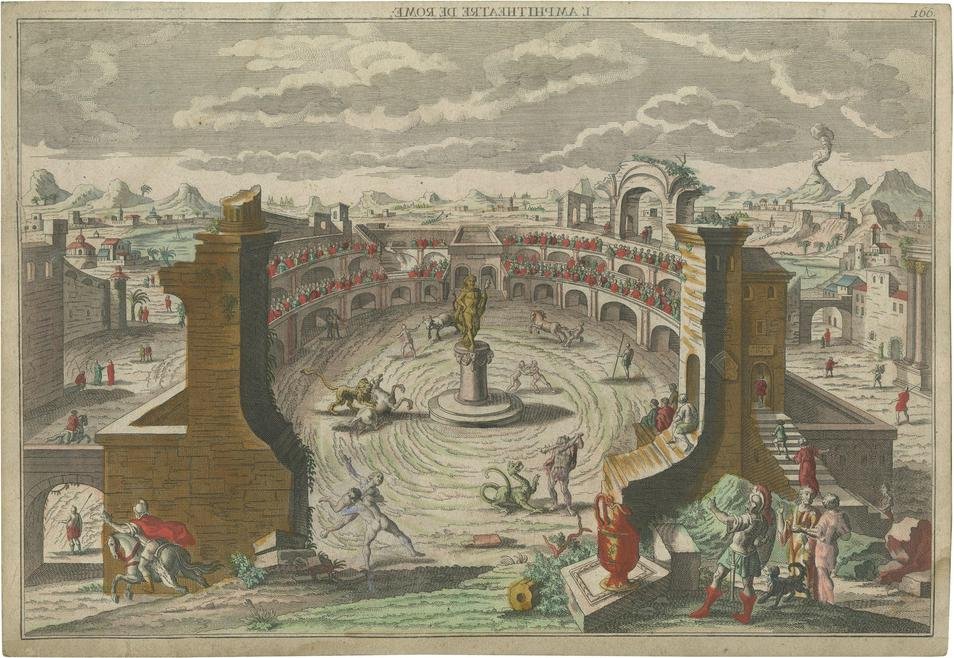 Georg Balthasar Probst, Optical Illustration of a Roman Amphitheatre ...