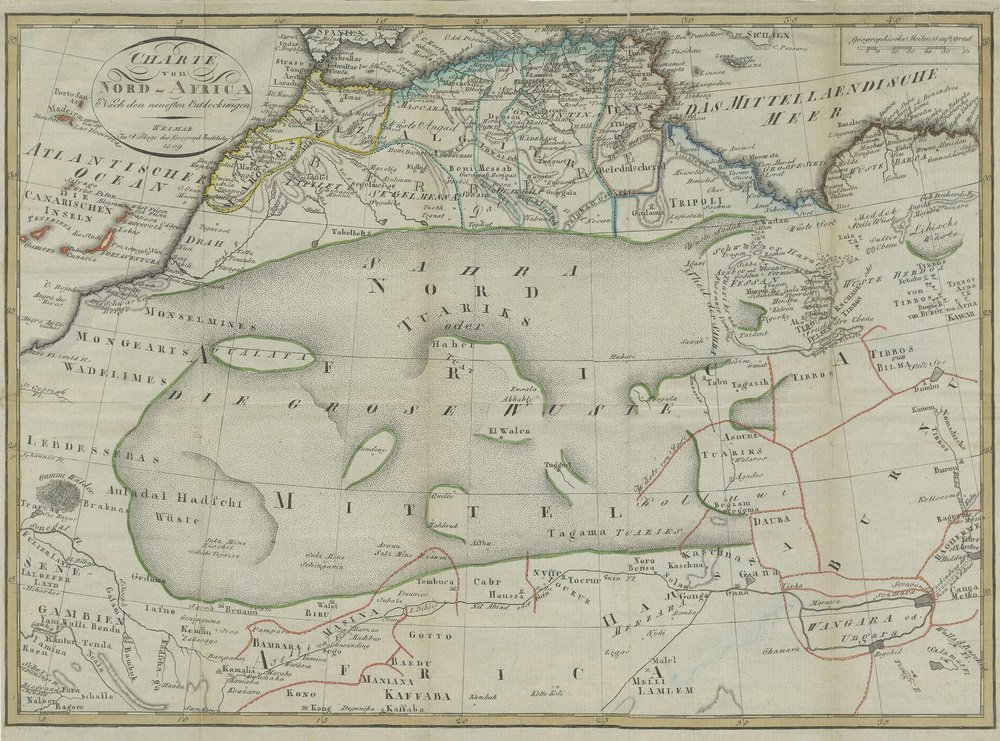 Antique Map of North Africa with the Sahara Desert, 1809 for sale at Pamono