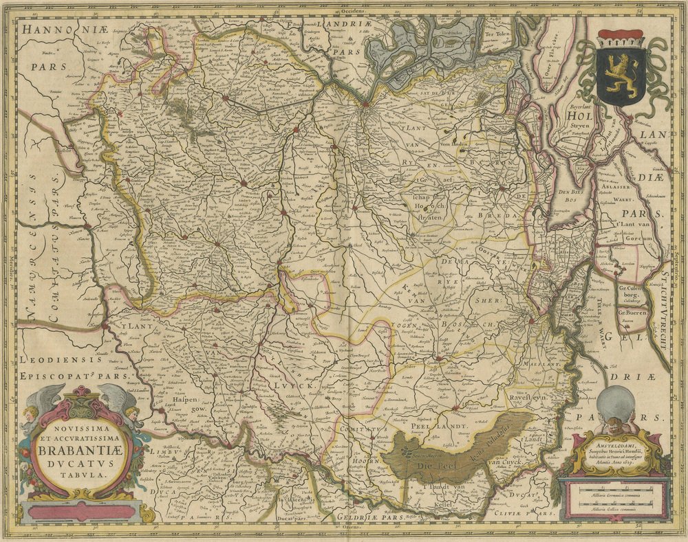 Antique Map of Brabant for sale at Pamono