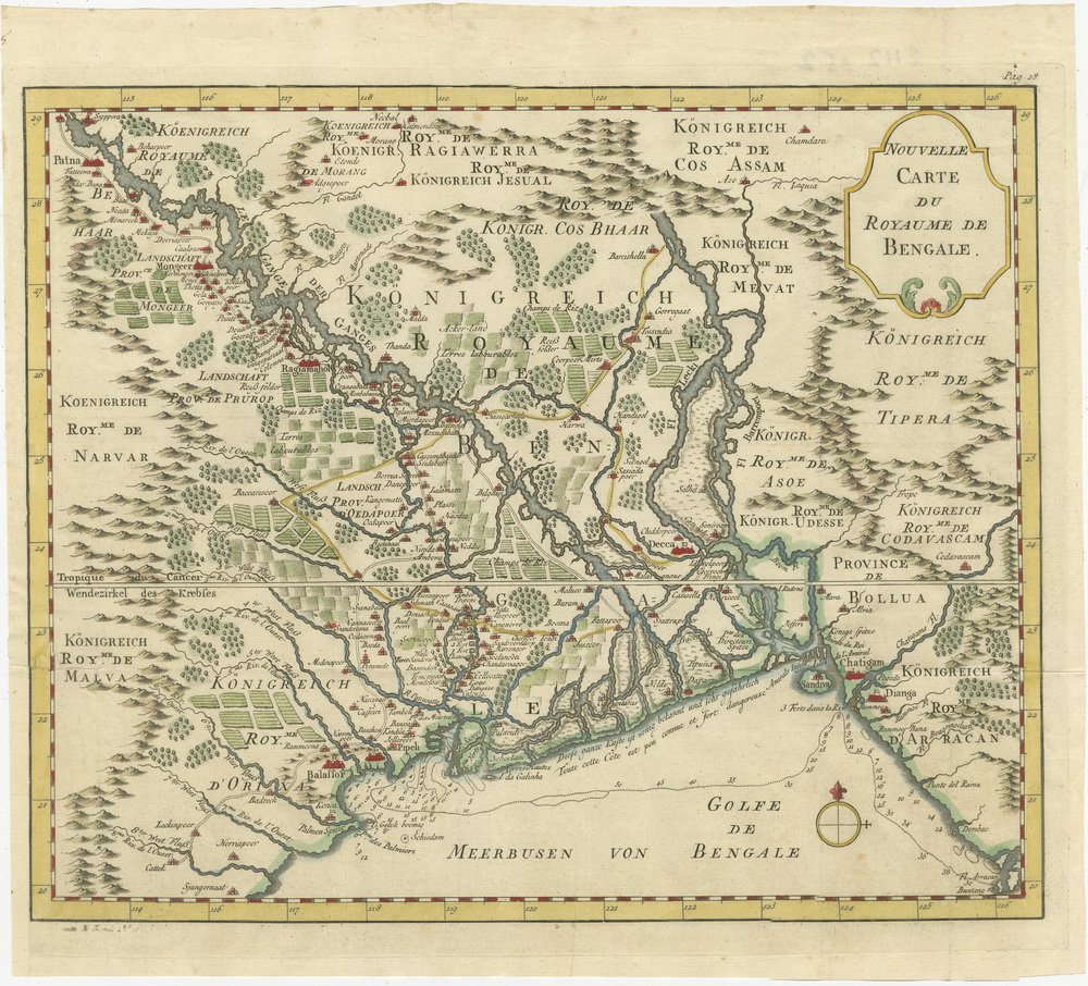 Regional Map of the Gulf of Bengal and the Lower Ganges River, 1750 for ...
