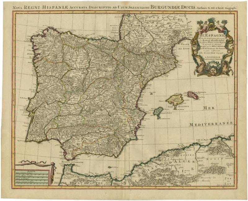 Antique Map of Spain by Covens & Mortier, 1740s for sale at Pamono