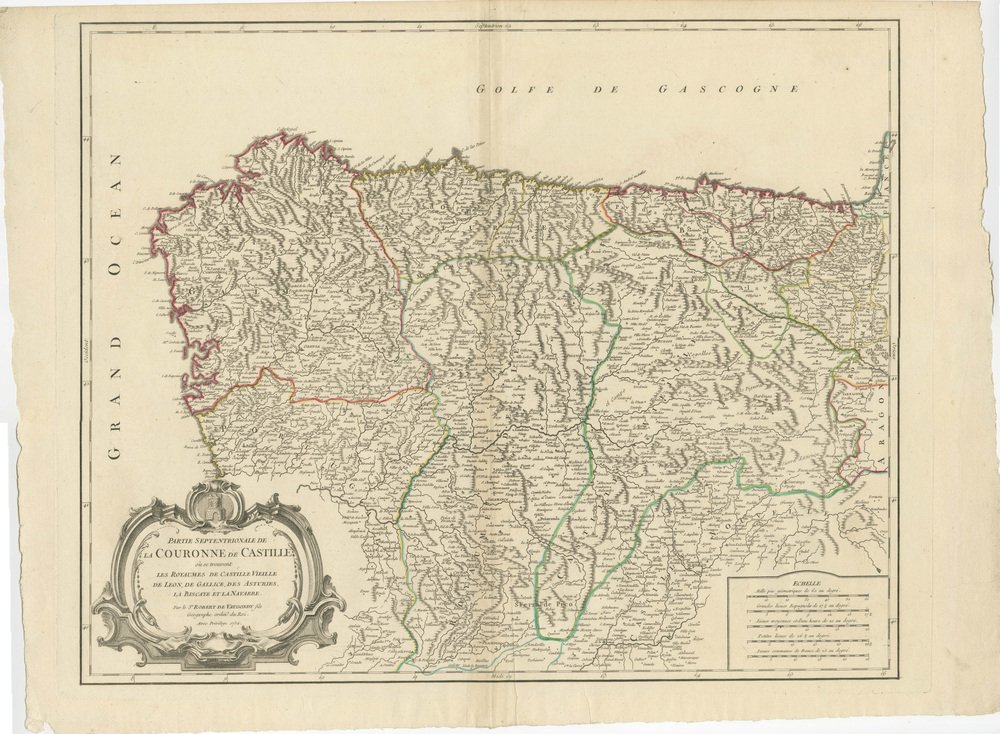 Spanish Map of Kingdoms of Castile for sale at Pamono