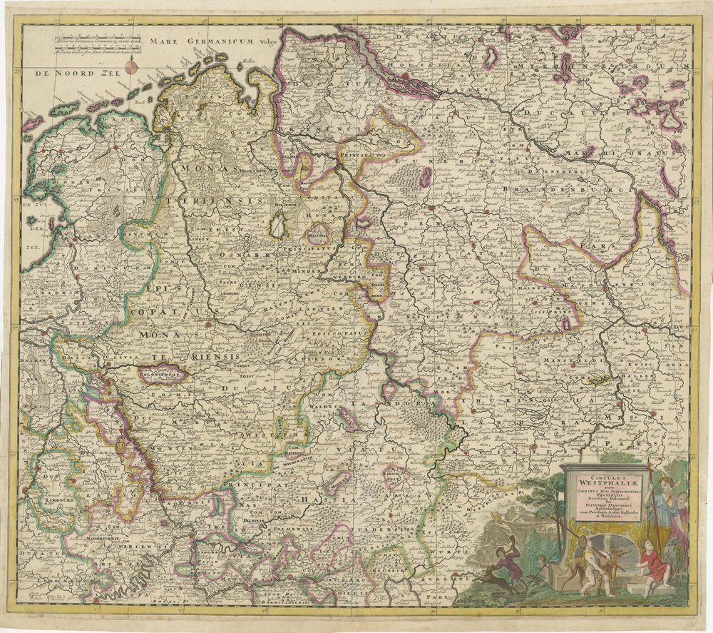 Map of the Westphalia Region of Germany for sale at Pamono