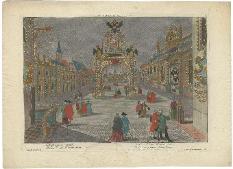 Georg Balthasar Probst, Optica Print of Ceremony in Germany, 1765 ...
