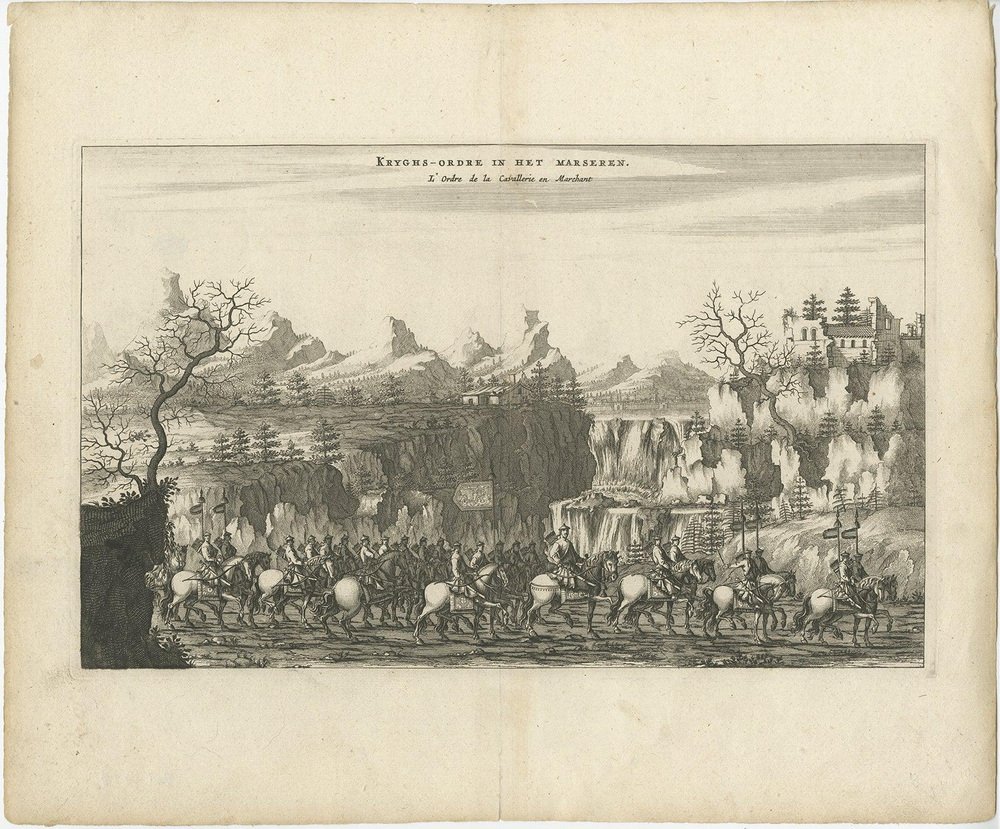 Depicting the Cavalry Marching in China, 1665, Paper for sale at Pamono