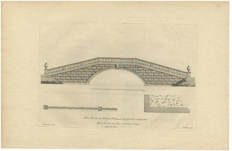 Colen Campbell, Illustration of a Bridge of Kimpton Hoo in Kimpton ...