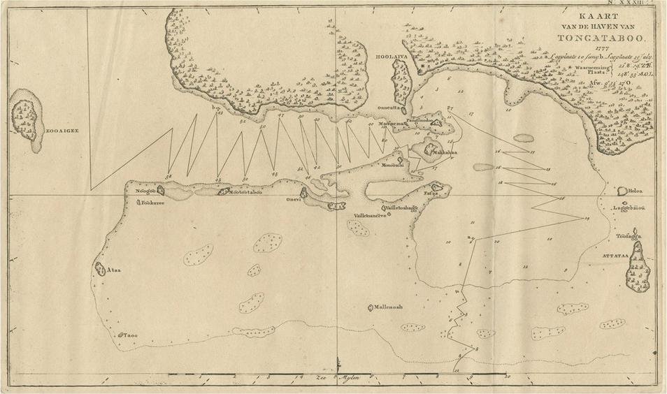 Antique Map of the Harbour of Tongatabu, 1803 for sale at Pamono