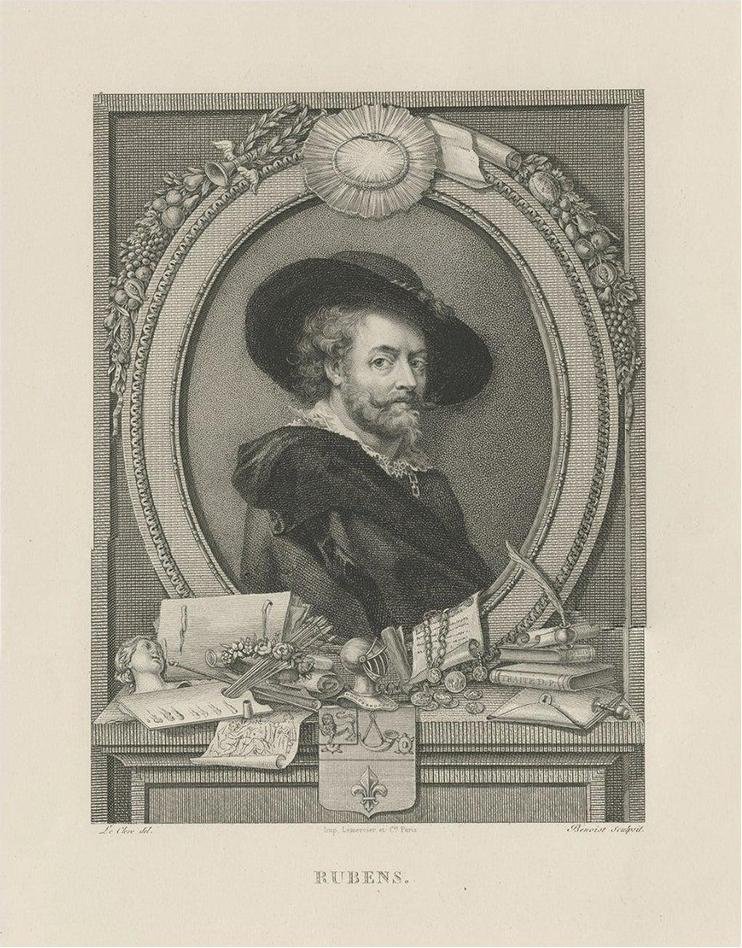 Portrait of Baroque Painter Peter Paul Rubens, 1830, Print for sale at ...