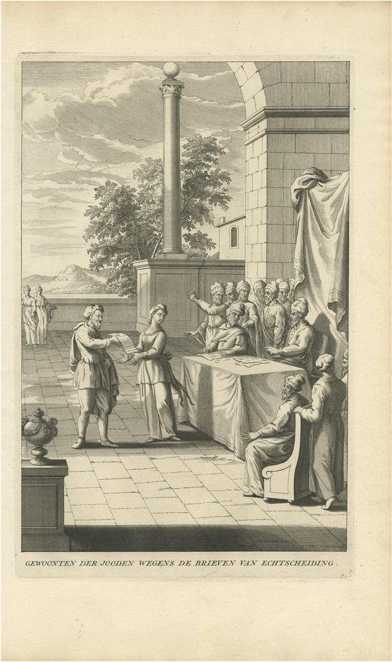 Calmet, Las costumbres del divorcio de los judíos, 1725, Imprimir en ...