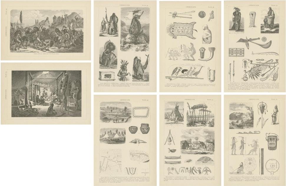 Illustrations of Johann Heck and Daniel Brinton, Various Scenes ...