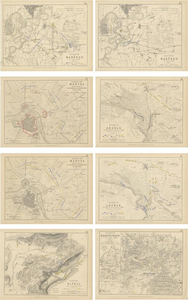 Sir Archibald Alison, Battle Plans of Rivoli, Arcole, Mantua, Marengo ...