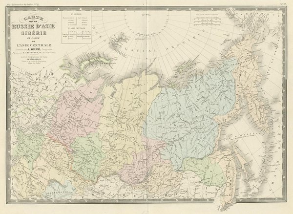 Antike Landkarte von Sibirien von Levasseur, 1875 bei Pamono kaufen