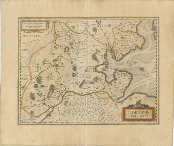 Antique Map of Oldenburg, Germany for sale at Pamono