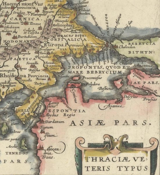 Map of Northeastern Greece and Northwestern Turkey, 1661 for sale at Pamono