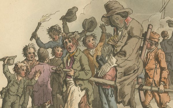 William Pyne, Mock Procession of Guy Fawkes, 1805, Handkolorierte ...