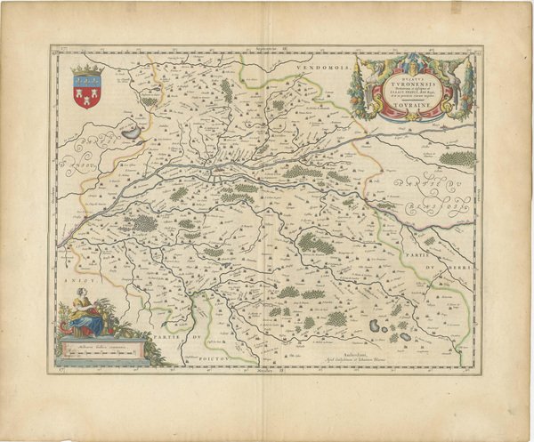 Antique Map of French Heritage, 1600s for sale at Pamono