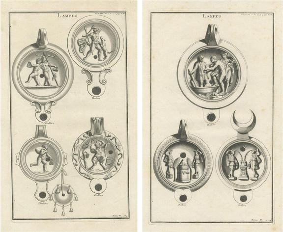 Ancient Lamps in Art, 1722, Paper for sale at Pamono