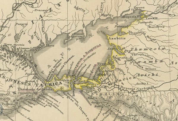 Pontus Euxinus Map, 1880 for sale at Pamono