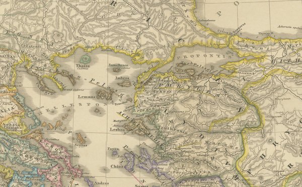 Map of Greece by Aeg, 1880 for sale at Pamono