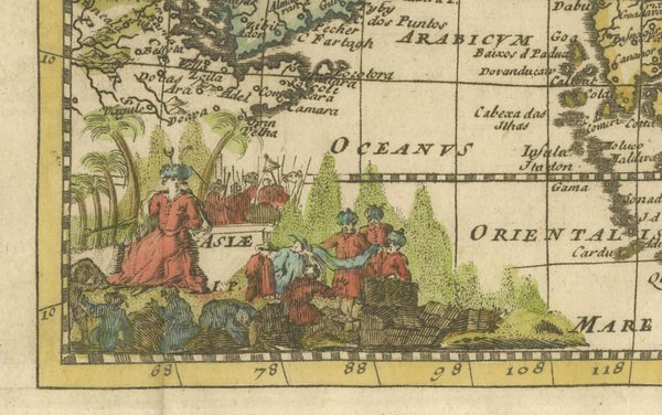 Antique Asian Map, 1681 for sale at Pamono