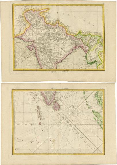 Masterpiece Maps of the Indian Ocean, 1770, Set of 2 for sale at Pamono