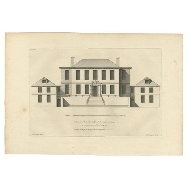 Colen Campbell, Illustration of the House of Richard Rooth: The Elms ...