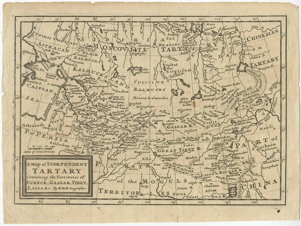 Map of Tartary with Persia and Siberia and the Mogul Territories and ...