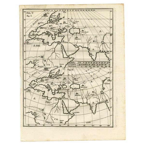Antique Map of Europe and Asia and Africa by Scherer, 1703 for sale at ...