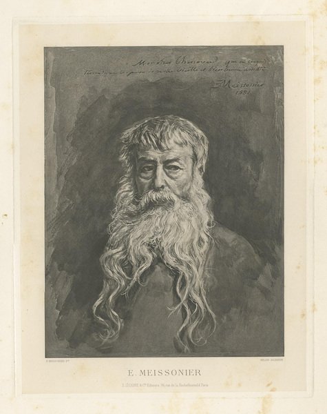 Dujardin, Portrait of Jean-Louis-Ernest Meissonier, 1880, Print for ...