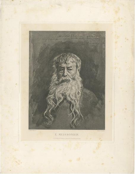 Dujardin, Portrait of Jean-Louis-Ernest Meissonier, 1880, Print for ...