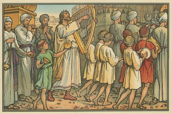 Philipp Schumacher, Religious Illustration of David Dancing Before the ...