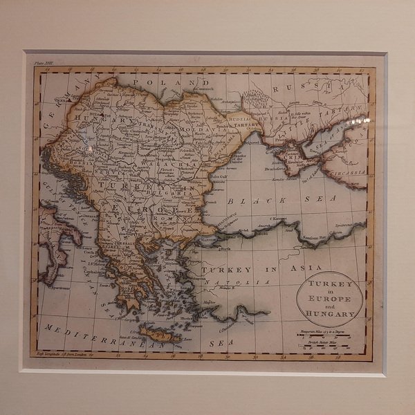Antique Map of Turkey in Europe by Russell, 1795 for sale at Pamono
