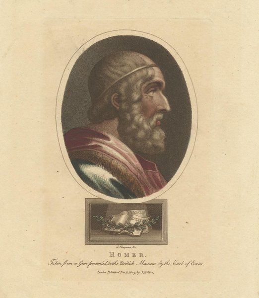Wilkes, Portrait of Homer, 1803, Print for sale at Pamono