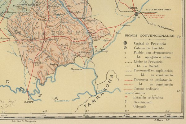 Geographic Overview of Aragons Northern Frontier in Spain for sale at ...