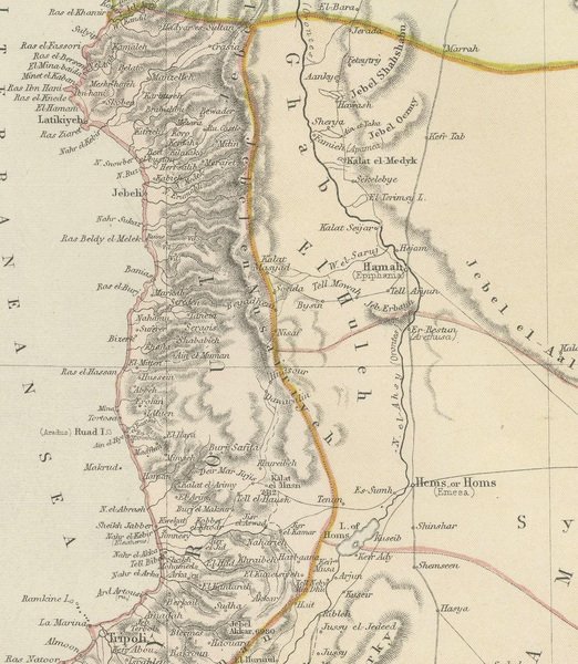 Map of The Northern Division of Syria, 1882 for sale at Pamono