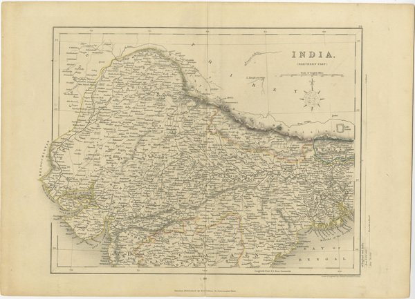 Antique Map of Northern India for sale at Pamono
